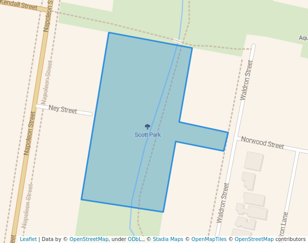 Scott Park in Sandringham | Map and Routes
