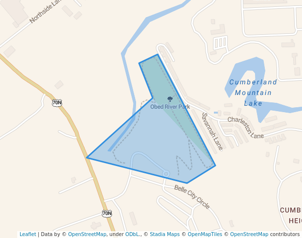 Obed River Park in Crossville | Map and Routes