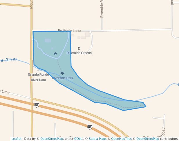 Riverside Park in La Grande | Map and Routes