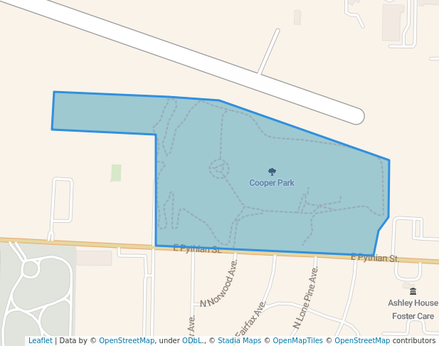 Cooper Park in Springfield | Map and Routes