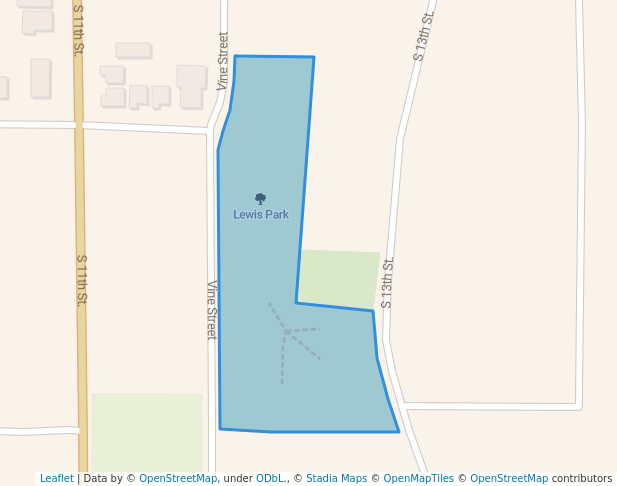 Lewis Park in Saint Joseph | Map and Routes