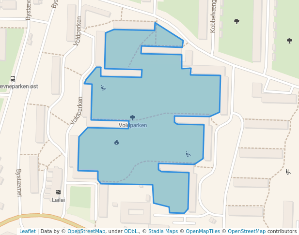 Voldparken in København | Map and Routes