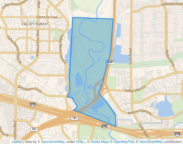 Sam Houston Trail Park in Irving | Map and Routes