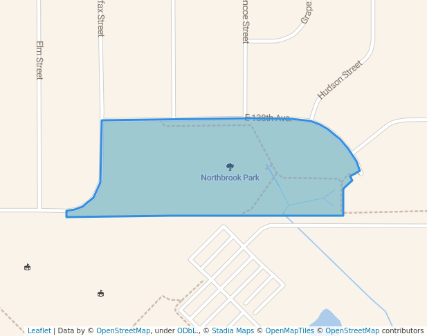 Northbrook Park in Thornton | Map and Routes