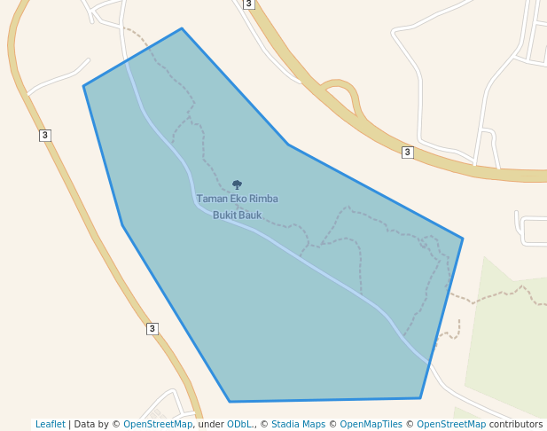 Taman Eko Rimba Bukit Bauk in Paka | Map and Routes