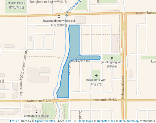 근린공원 in Cheju | Map and Routes