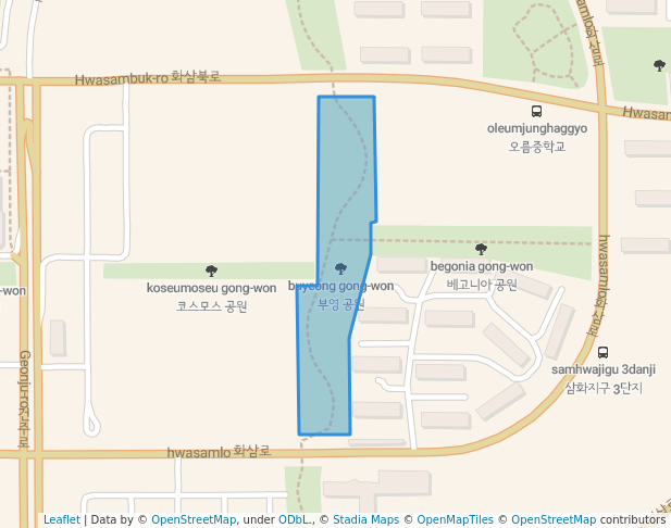 부영 공원 in Cheju | Map and Routes