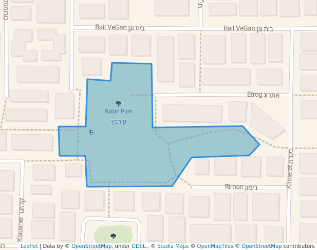 Rabin Park in Bat Yam | Map and Routes