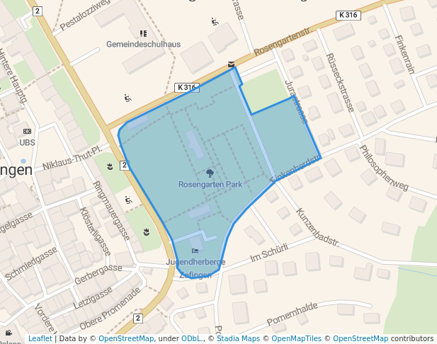 Rosengarten Park in Zofingen | Map and Routes