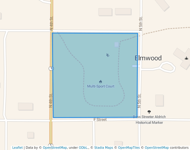Elmwood Park in Elmwood | Map and Routes