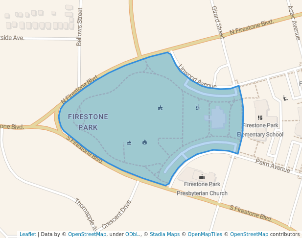 Firestone Park in Akron | Map and Routes