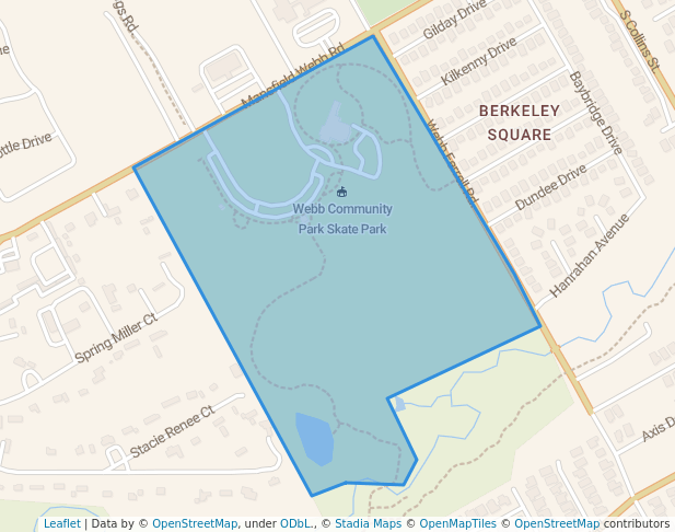 Webb Community Park in Arlington | Map and Routes