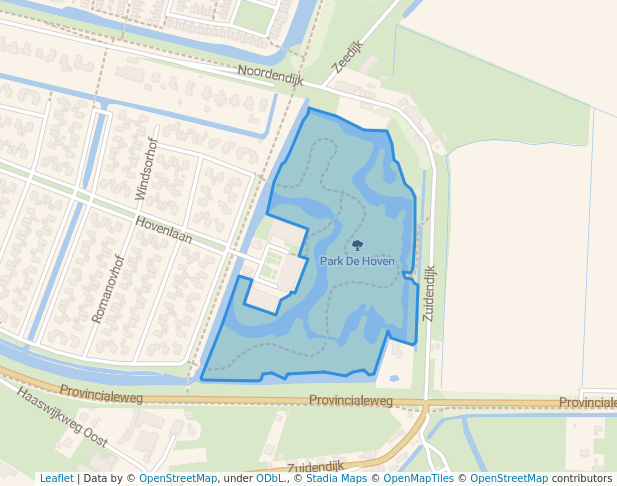 Park De Hoven in Dordrecht | Map and Routes