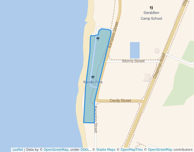 Rundle Park in Bluff Point | Map and Routes