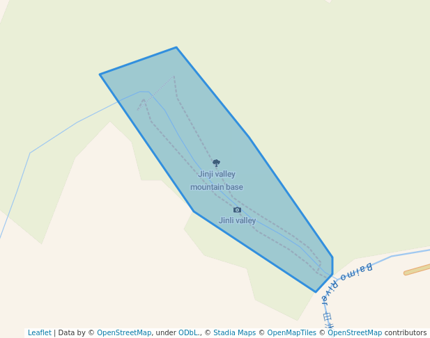 Jinji valley mountain base in Chengdu | Map and Routes