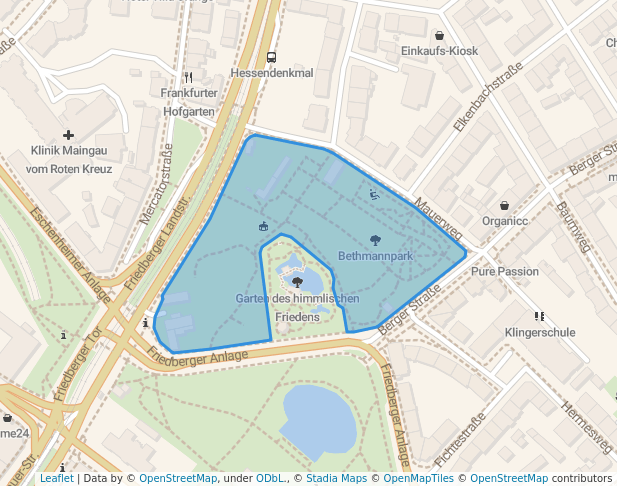 Bethmannpark in Frankfurt am Main | Map and Routes
