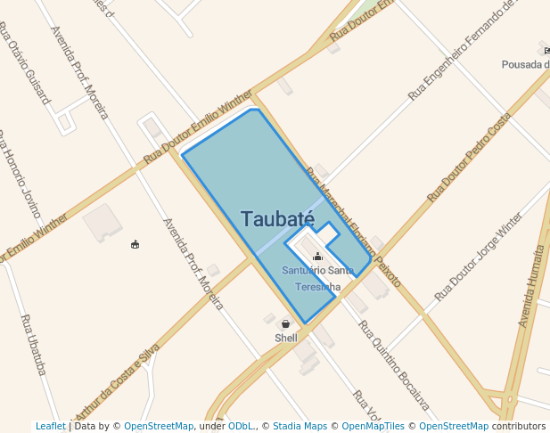 Praça Santa Terezinha in Taubaté | Map and Routes