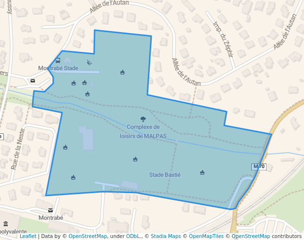 Complexe de loisirs de MALPAS in Montrabé | Map and Routes