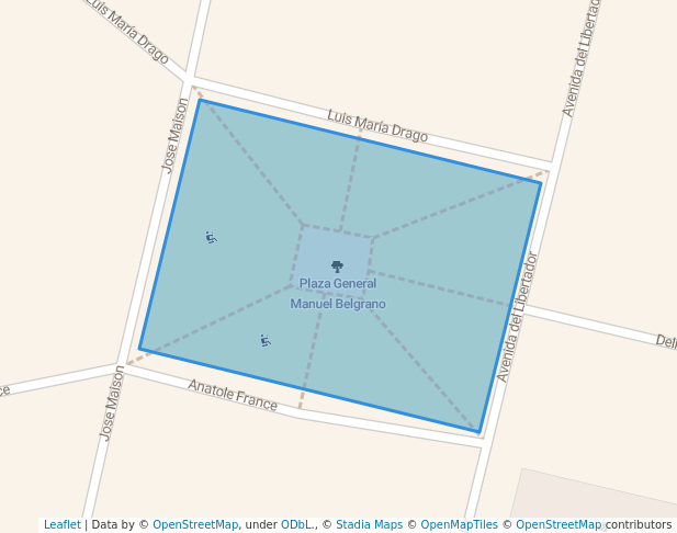 Plaza General Manuel Belgrano in Castelar | Map and Routes