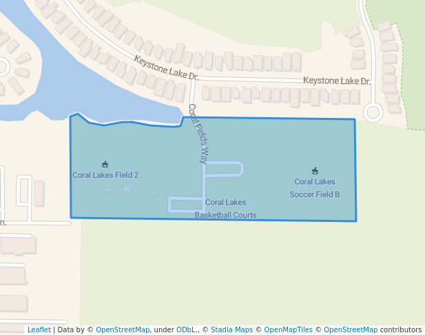 Coral Lakes Recreational Park in Cape Coral | Map and Routes