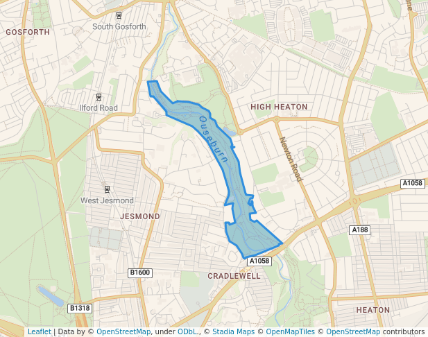 Jesmond Dene in Newcastle upon Tyne | Map and Routes