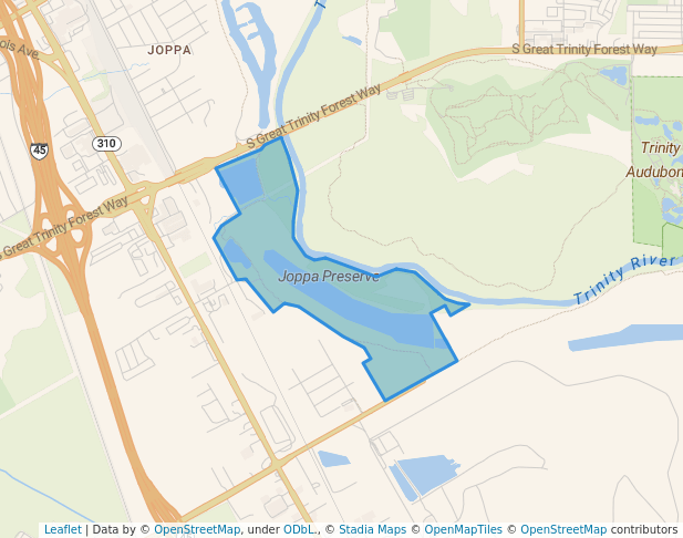 Joppa Preserve in Dallas | Map and Routes