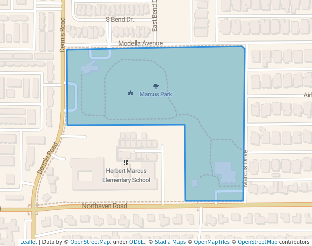 Marcus Park in Dallas | Map and Routes