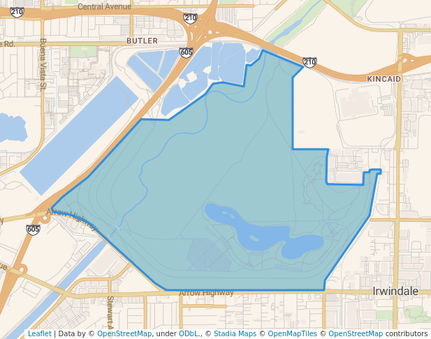 Santa Fe Dam Recreation Area in Irwindale | Map and Routes