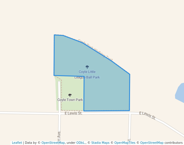 Coyle Little League Ball Park in Coyle | Map and Routes