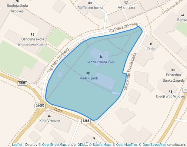 Gradski park in Vrbovec | Map and Routes