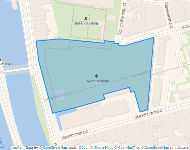 Coyendanspark in Gent | Map and Routes