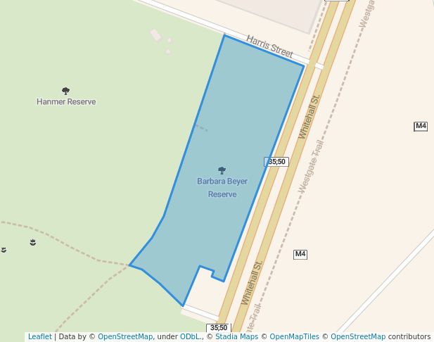 Barbara Beyer Reserve in Yarraville | Map and Routes