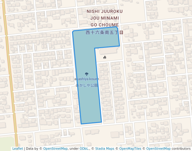 あかしや公園 in Obihiro | Map and Routes