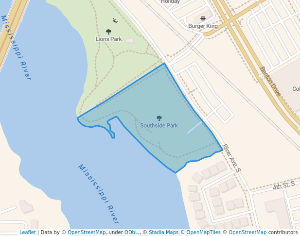 Southside Park in Sauk Rapids | Map and Routes