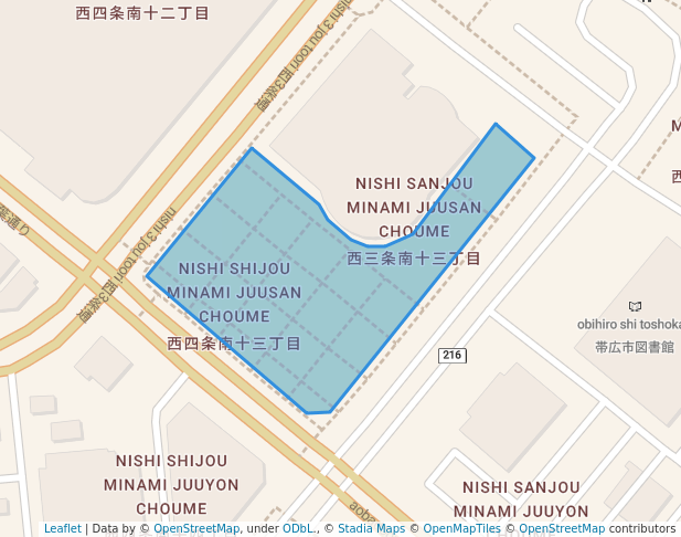 南公園 in Obihiro | Map and Routes
