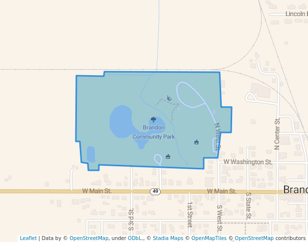 Brandon Community Park in Brandon | Map and Routes