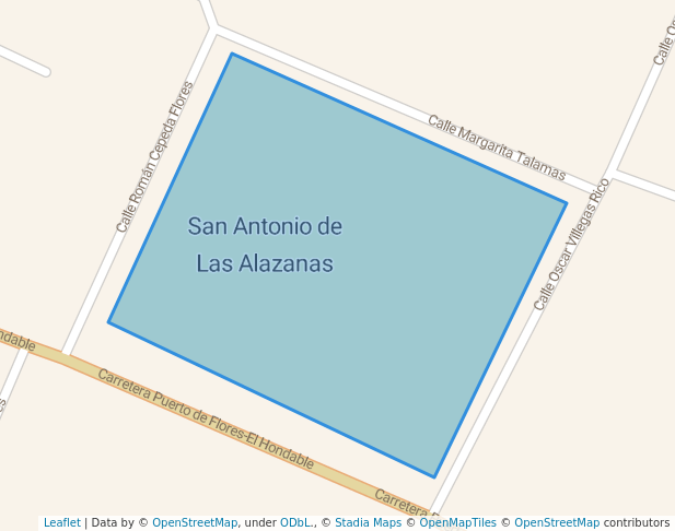 plaza de San Antonio de las Alazanas in San Antonio de las Alazanas ...