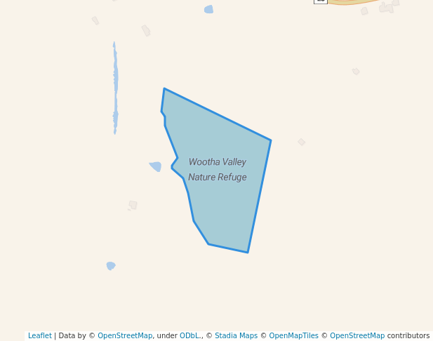 Wootha Valley Nature Refuge in Wootha | Map and Routes