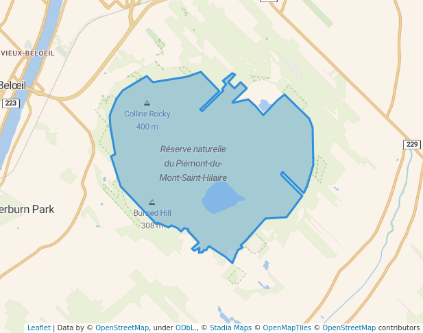 Réserve Naturelle Gault in Mont-Saint-Hilaire | Map and Routes
