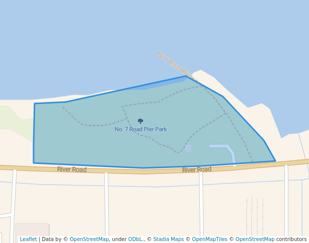 No. 7 Road Pier Park in Richmond | Map and Routes