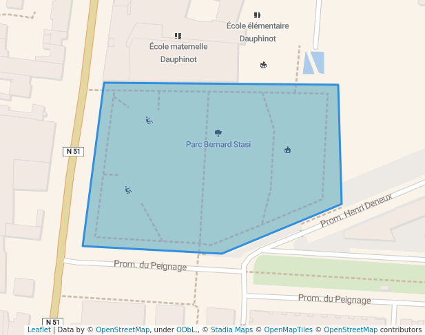 Parc Bernard Stasi in Reims | Map and Routes