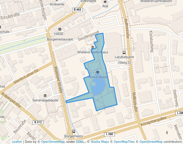 Wielandpark in Biberach an der Riß | Map and Routes