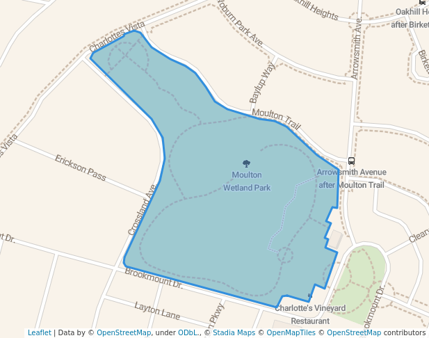 Moulton Wetland Park in Ellenbrook | Map and Routes