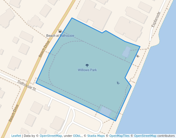 Willows Park in Victoria | Map and Routes