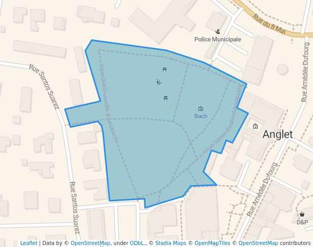 Jardin d'Ansbach in Anglet | Map and Routes