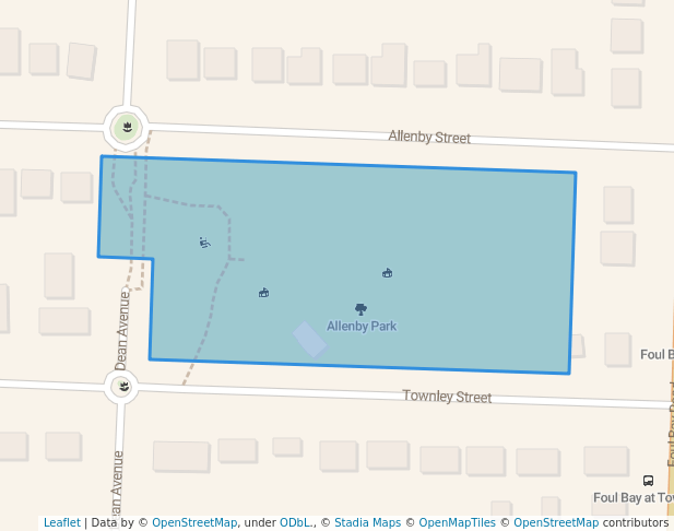 Allenby Park in Victoria | Map and Routes