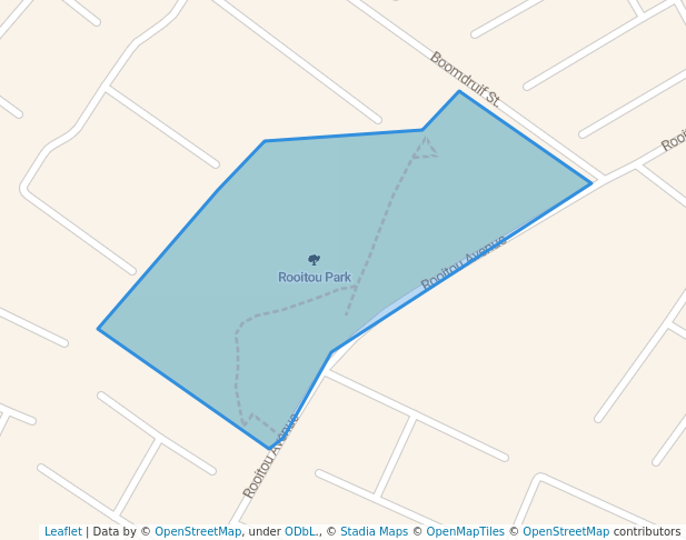 Rooitou Park in Roodepoort | Map and Routes