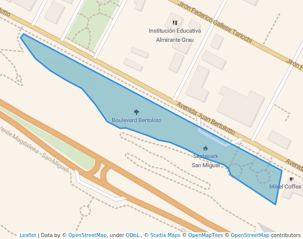 Boulevard Bertoloto in San Miguel | Map and Routes