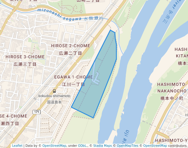 淀川河川公園 島本地区 in Shimamoto | Map and Routes