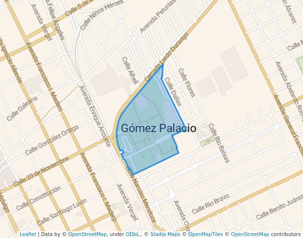 Parque La Esperanza in Gómez Palacio | Map and Routes